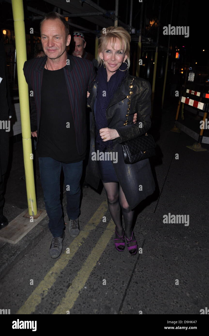 Sting, real name Gordon Sumner, and wife Trudie Styler outside The Box ...