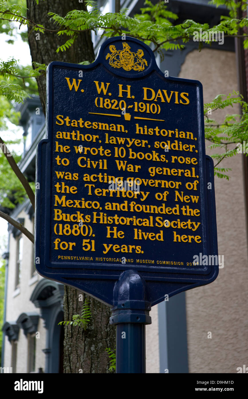 W.W.H. Davis (1820-1910) Statesman, historian, author, lawyer, soldier ...