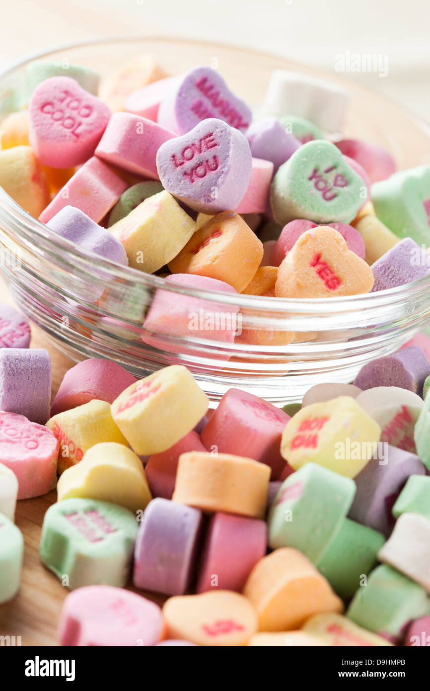 Heart valentine candy conversation hi-res stock photography and images ...