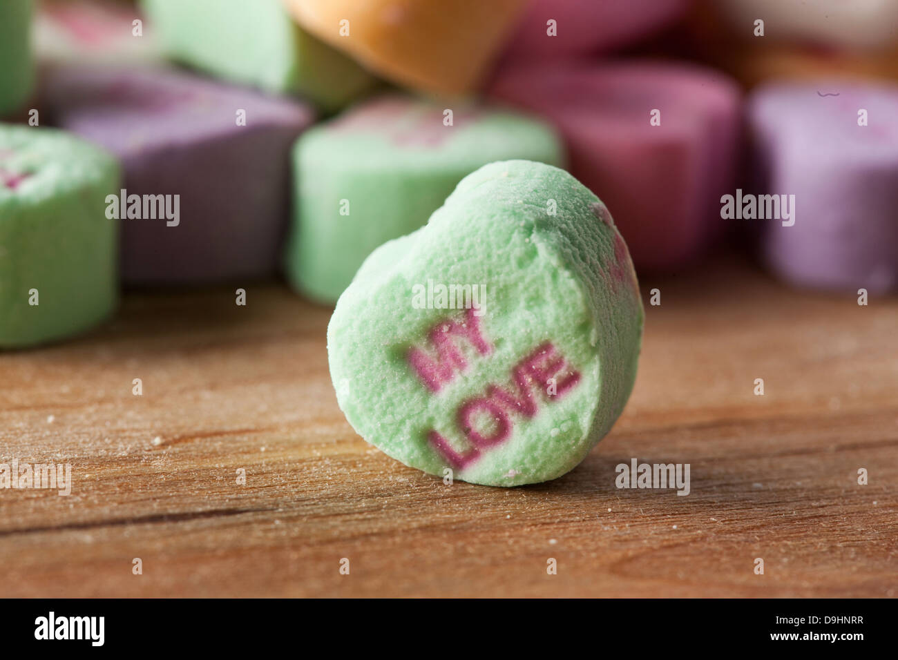 Colorful Conversation Hearts Candy for Valentines Day Stock Photo - Alamy