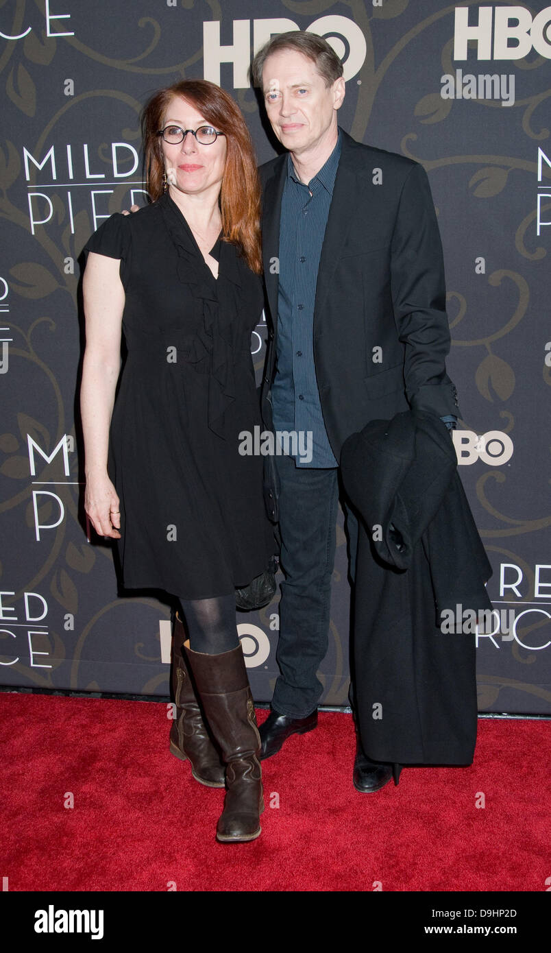 Steve Buscemi and his wife The New York Premiere of 'Mildred Pierce ...