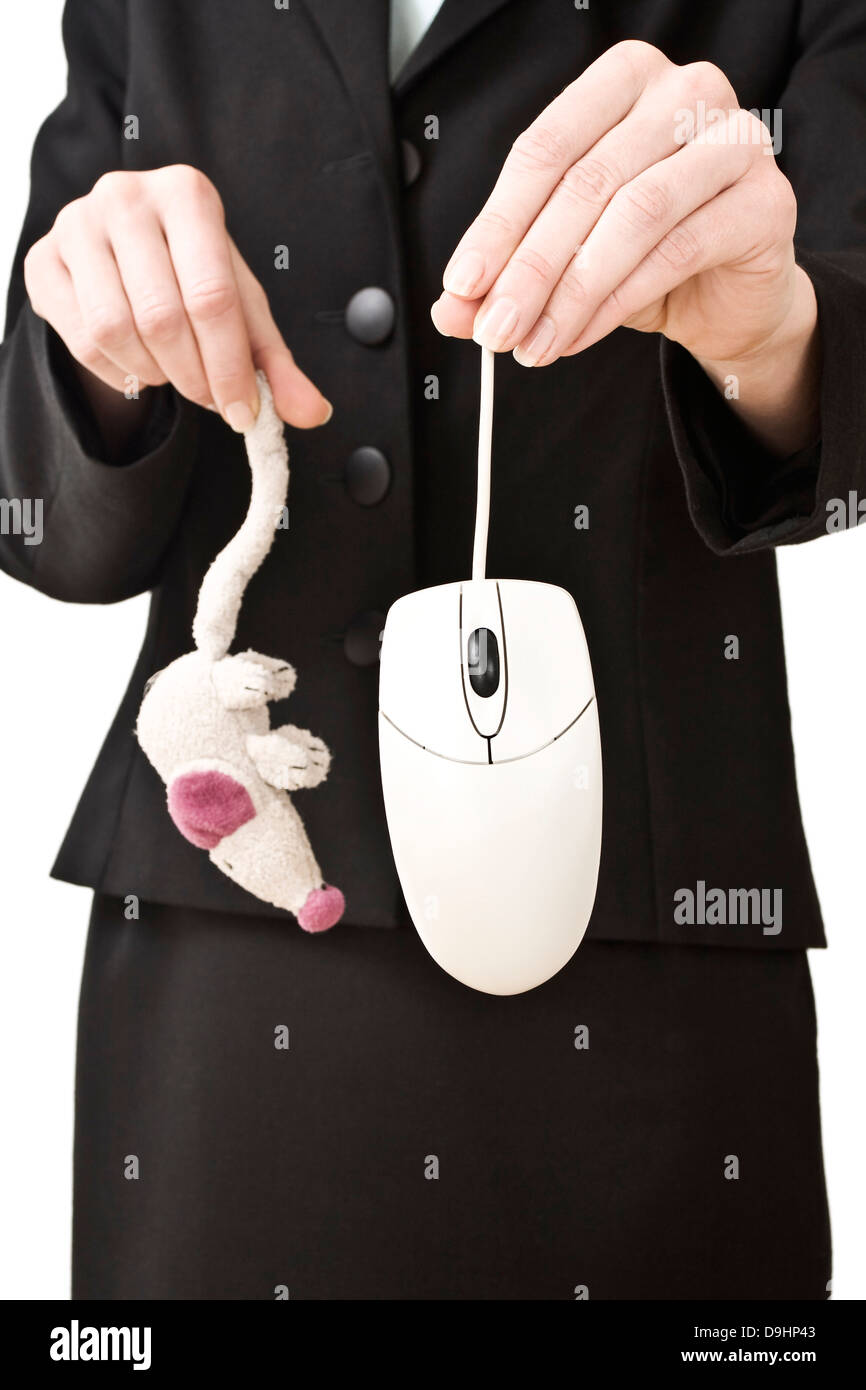 Woman with mice Stock Photo - Alamy