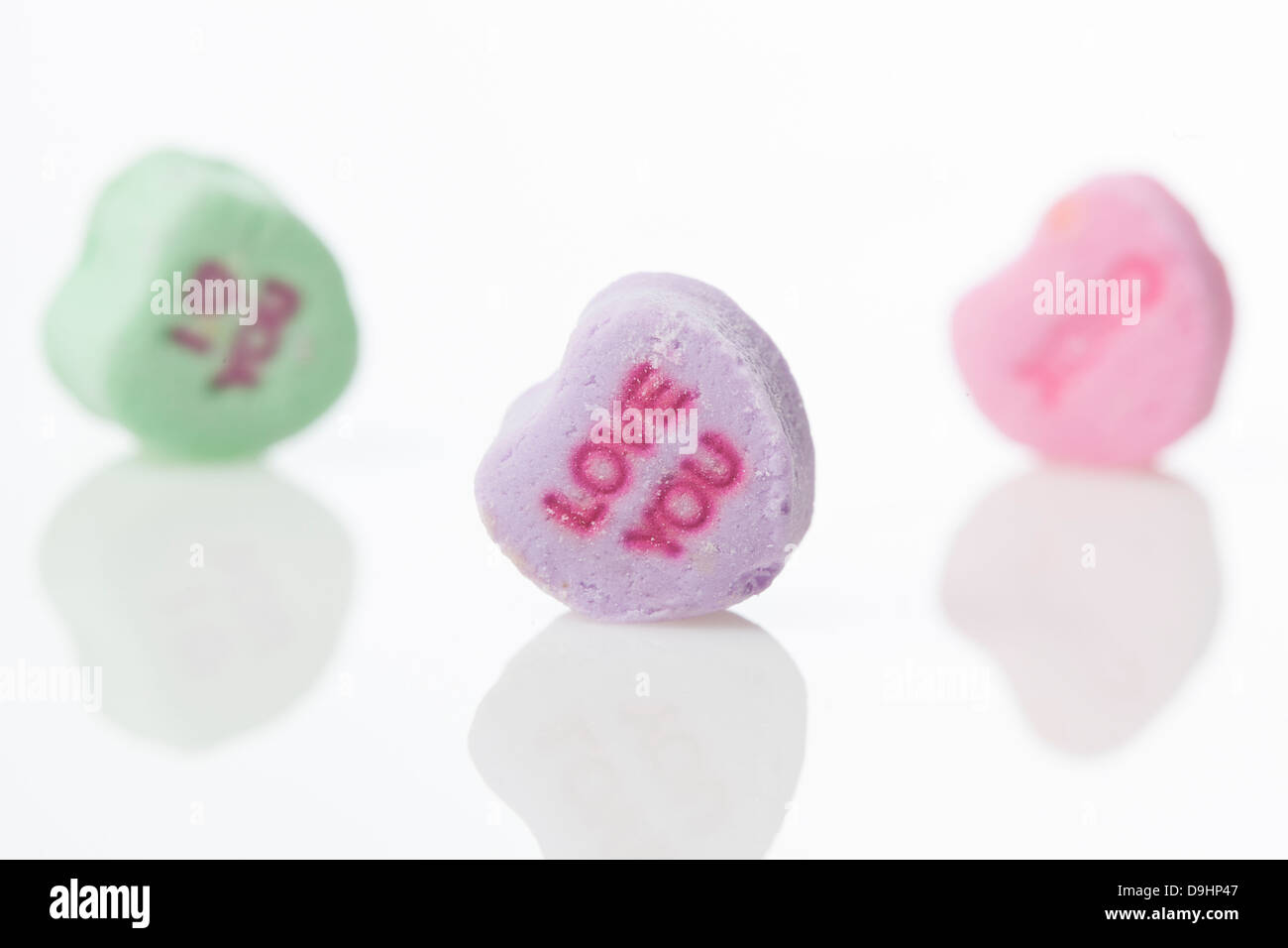 Colorful Conversation Hearts Candy for Valentines Day Stock Photo - Alamy