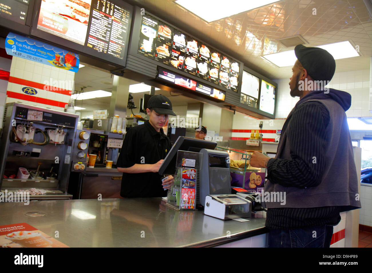 Mcdonalds restaurant fast food counter ordering High Resolution Stock ...