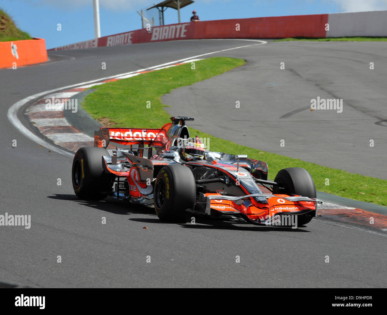 Craig Lowndes of #888 Team Vodafone Holden Team drives the Vodafone ...
