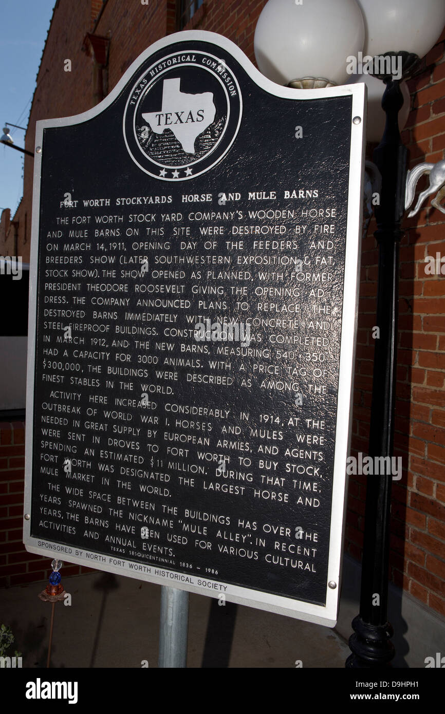 FORT WORTH STOCKYARDS HORSE AND MULE BARNS The Fort Worth Stock Yard ...