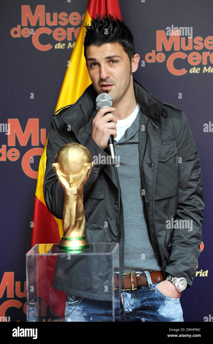David Villa Andres Iniesta and David Villa unveil their waxworks at the ...