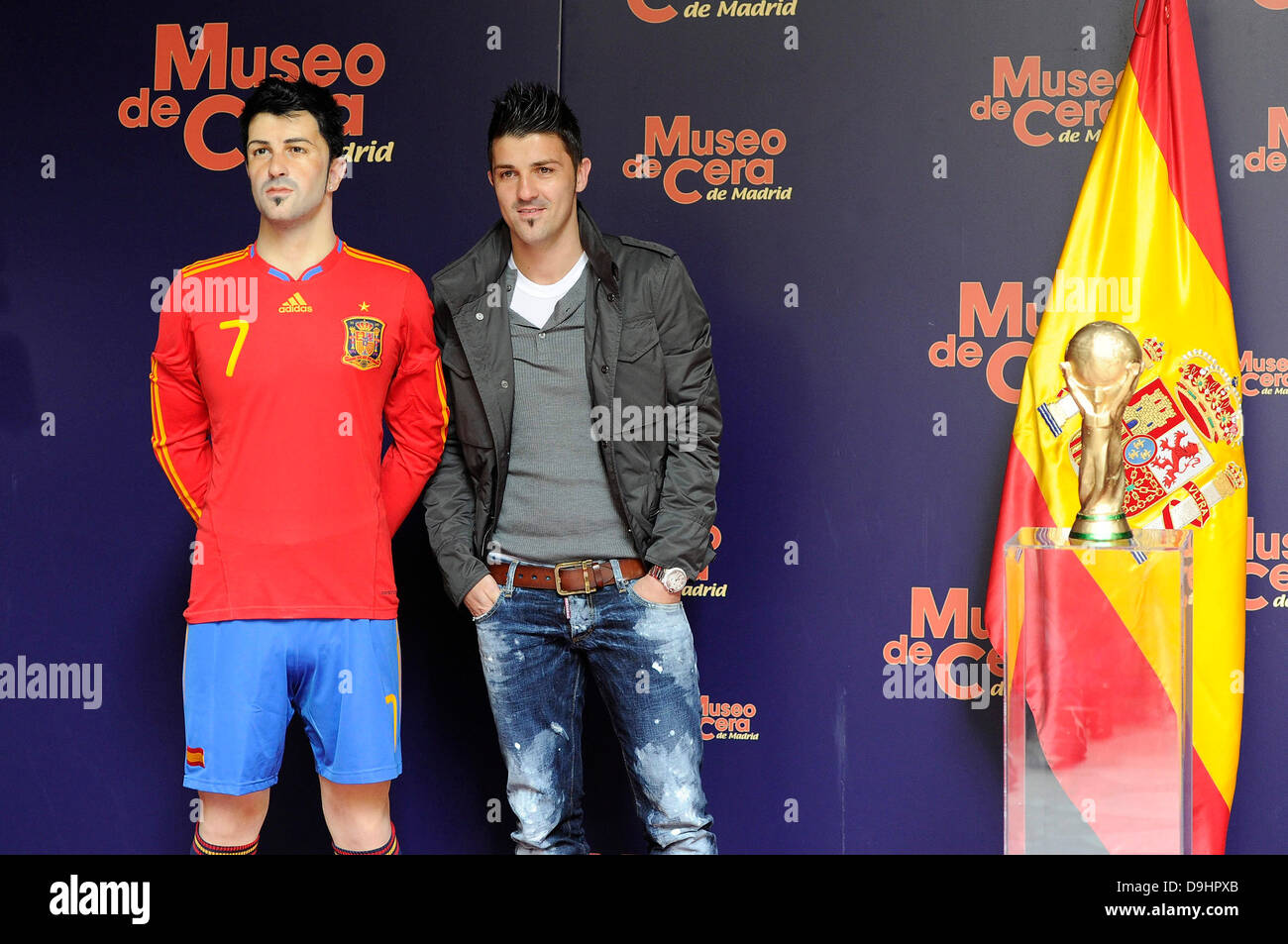 David Villa Andres Iniesta and David Villa unveil their waxworks at the Madrid Wax Museum Madrid ...