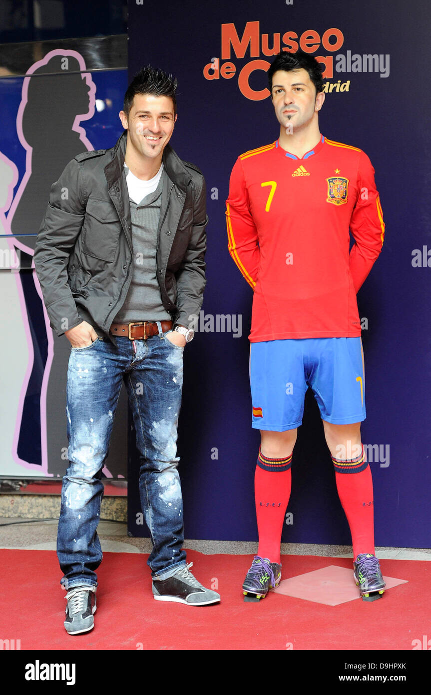 David Villa Andres Iniesta and David Villa unveil their waxworks at the ...