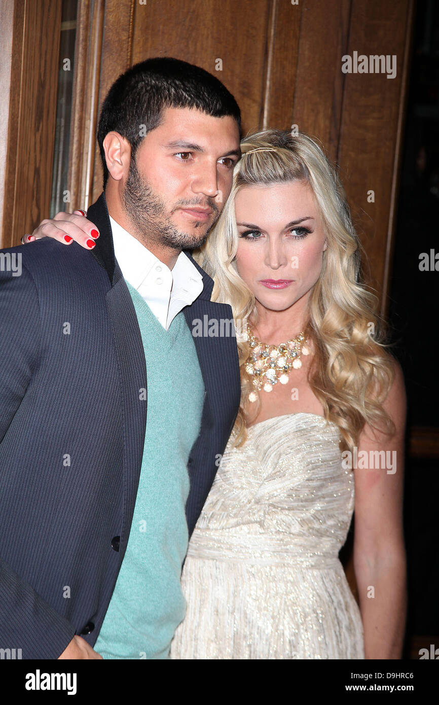 Brian Mazza (L) and Tinsley Mortimer attends the premiere of the short ...