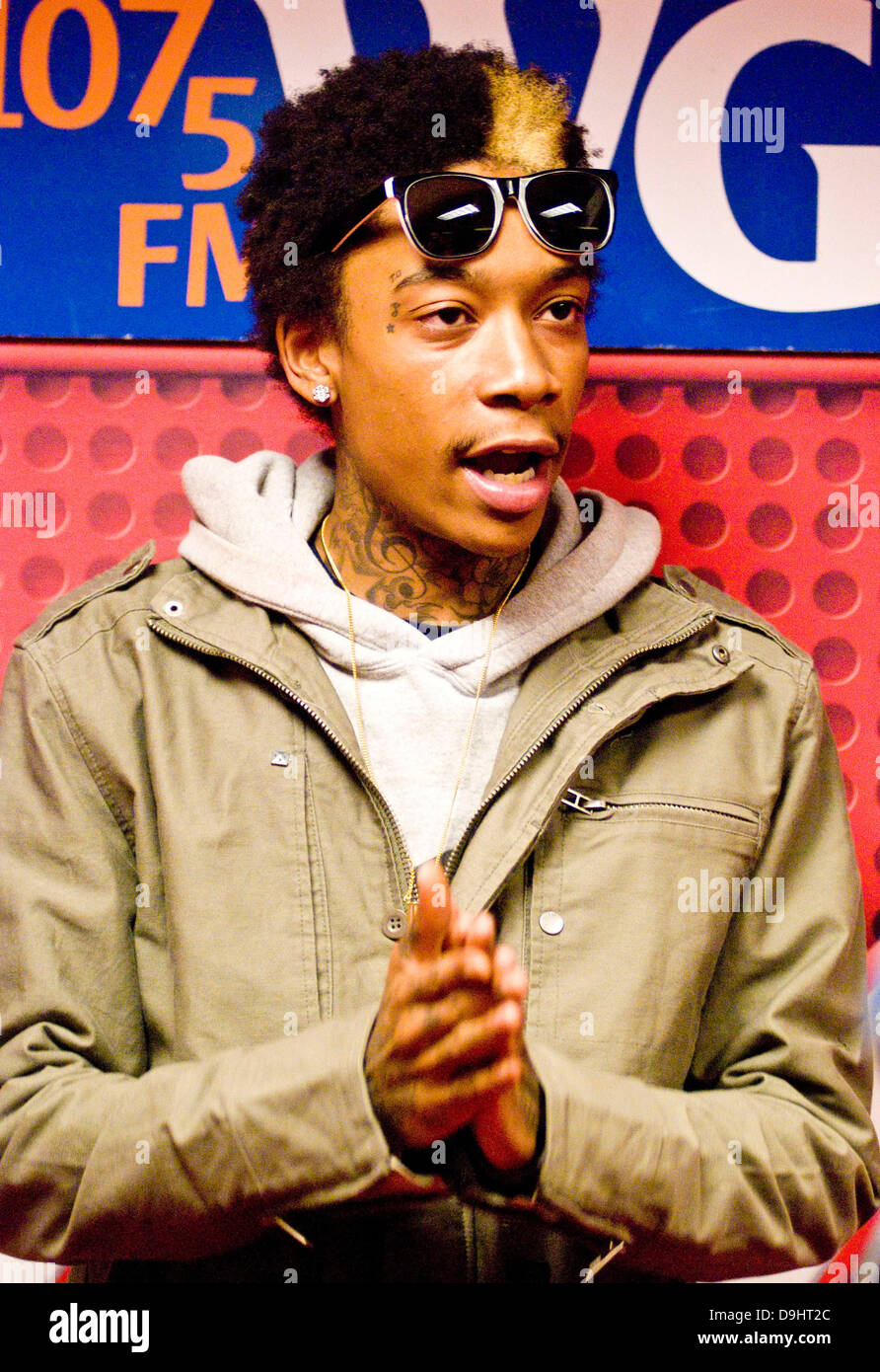 Rapper Wiz Khalifa promoting his latest release 'Rolling Papers' at ...