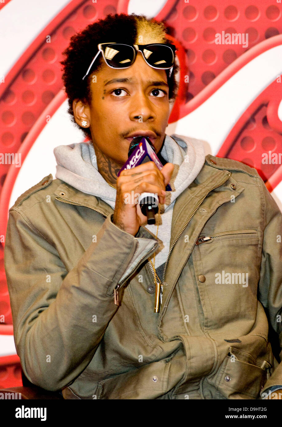 Rapper Wiz Khalifa promoting his latest release 'Rolling Papers' at ...