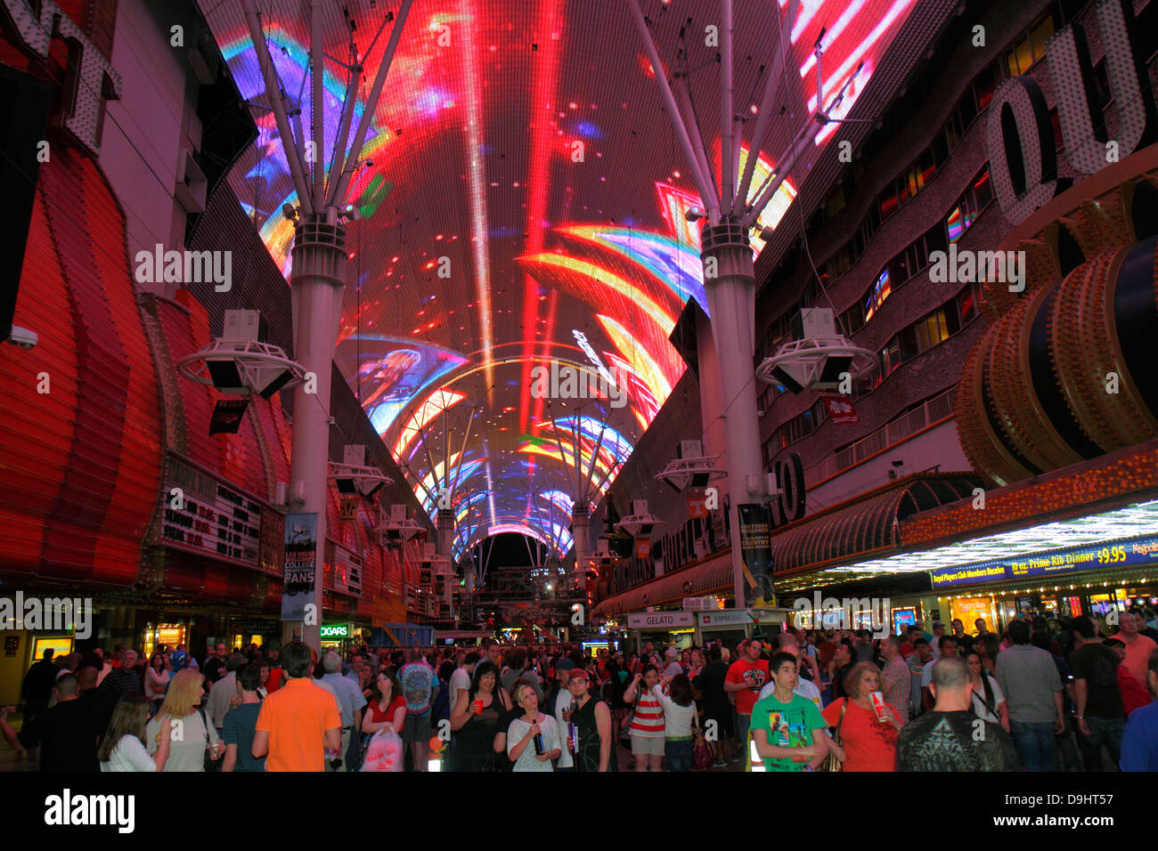 Las Vegas Nevada,Downtown,Fremont Street Experience,pedestrian mall ...