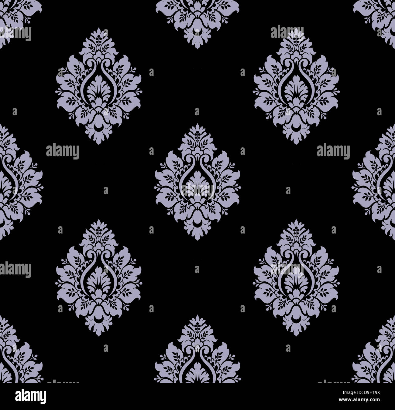Seamless vintage damask pattern Stock Photo - Alamy