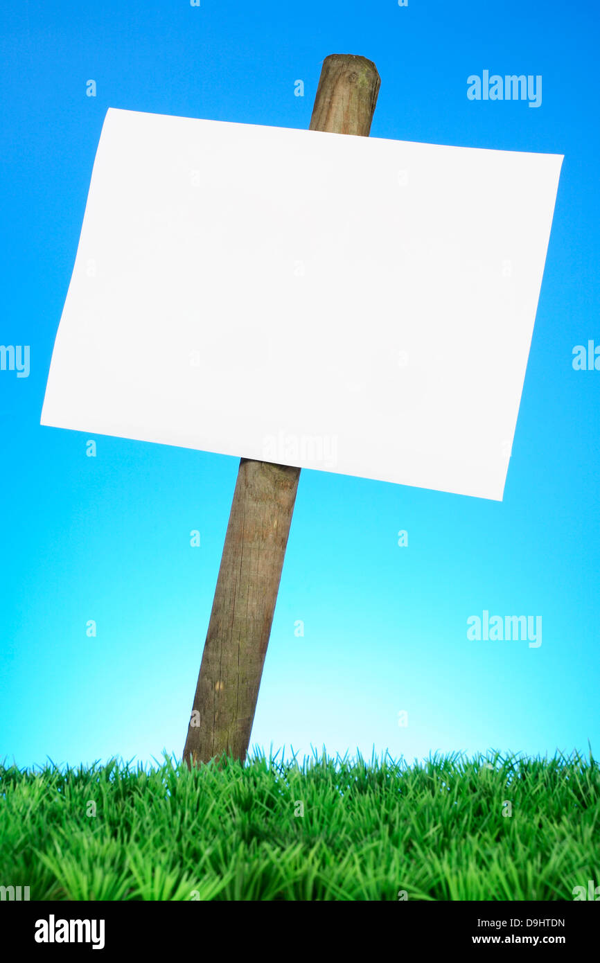 Sign on lawn Stock Photo - Alamy