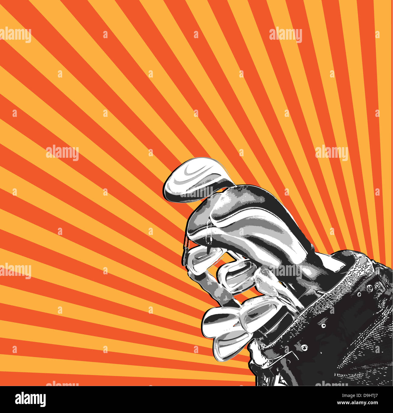 Golf bag and weapons Stock Photo - Alamy