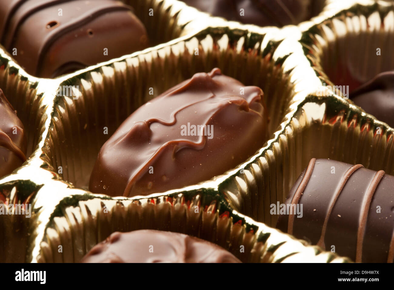 Box of Assorted Chocolates for Valentine's Day Stock Photo - Alamy