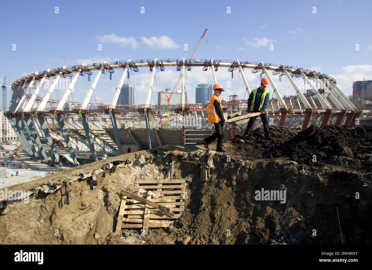 The construction of the Republican Stadium for the 2012 UEFA European ...