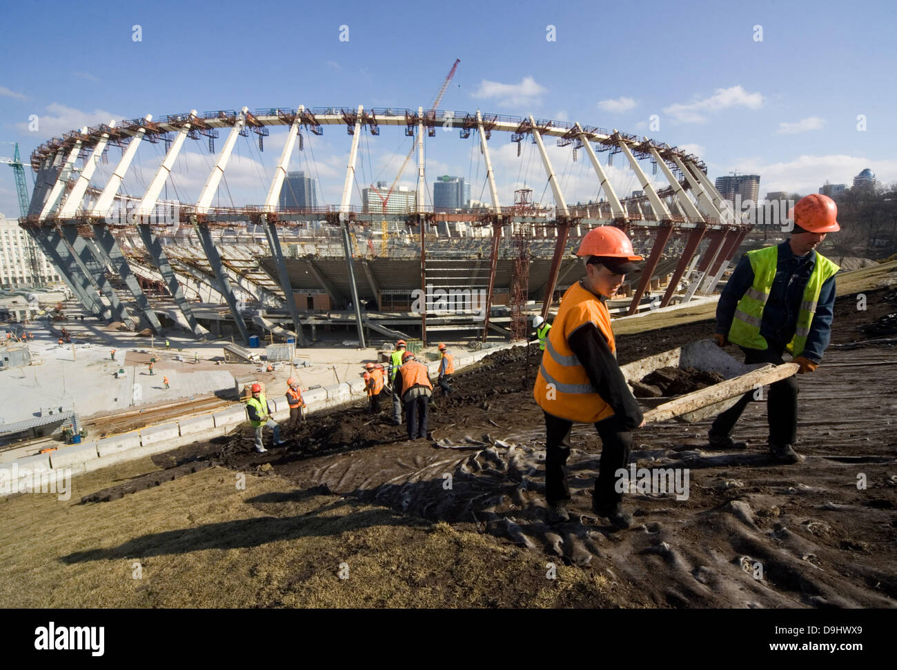 The construction of the Republican Stadium for the 2012 UEFA European ...