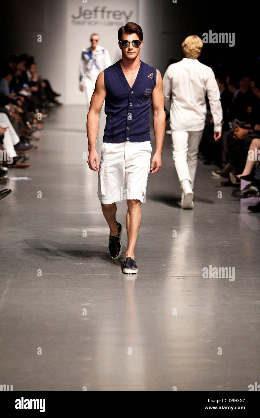 Model Jeffrey Fashion Cares 2011 held at the Intrepid Sea-Air-Space ...