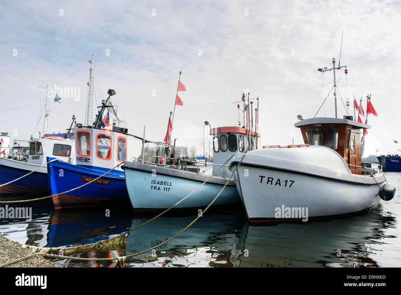 Fishing boats in the harbour Stock Photo - Alamy