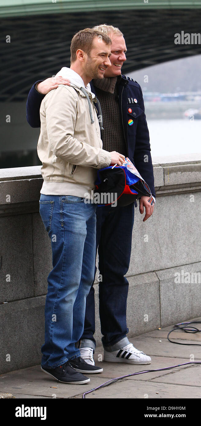 Antony Cotton, Charlie Condou 'Coronation Street' being filmed on ...