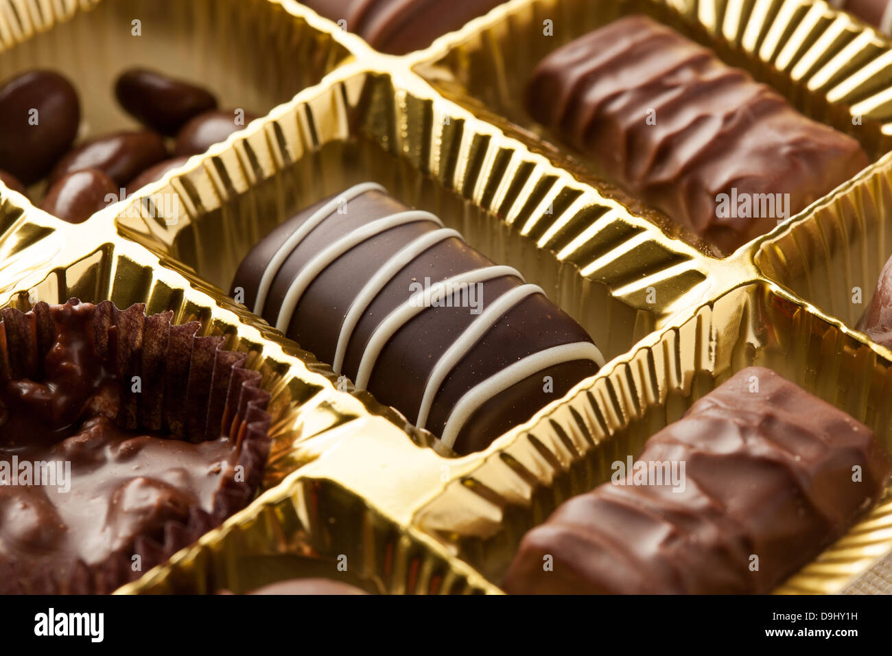 Box of Assorted Chocolates for Valentine's Day Stock Photo - Alamy