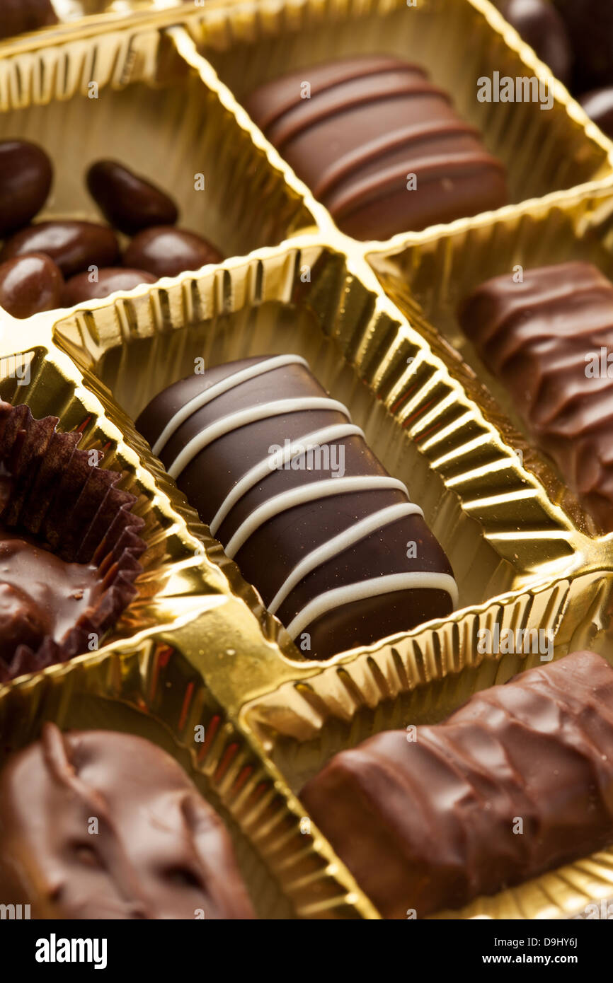 Box of Assorted Chocolates for Valentine's Day Stock Photo - Alamy