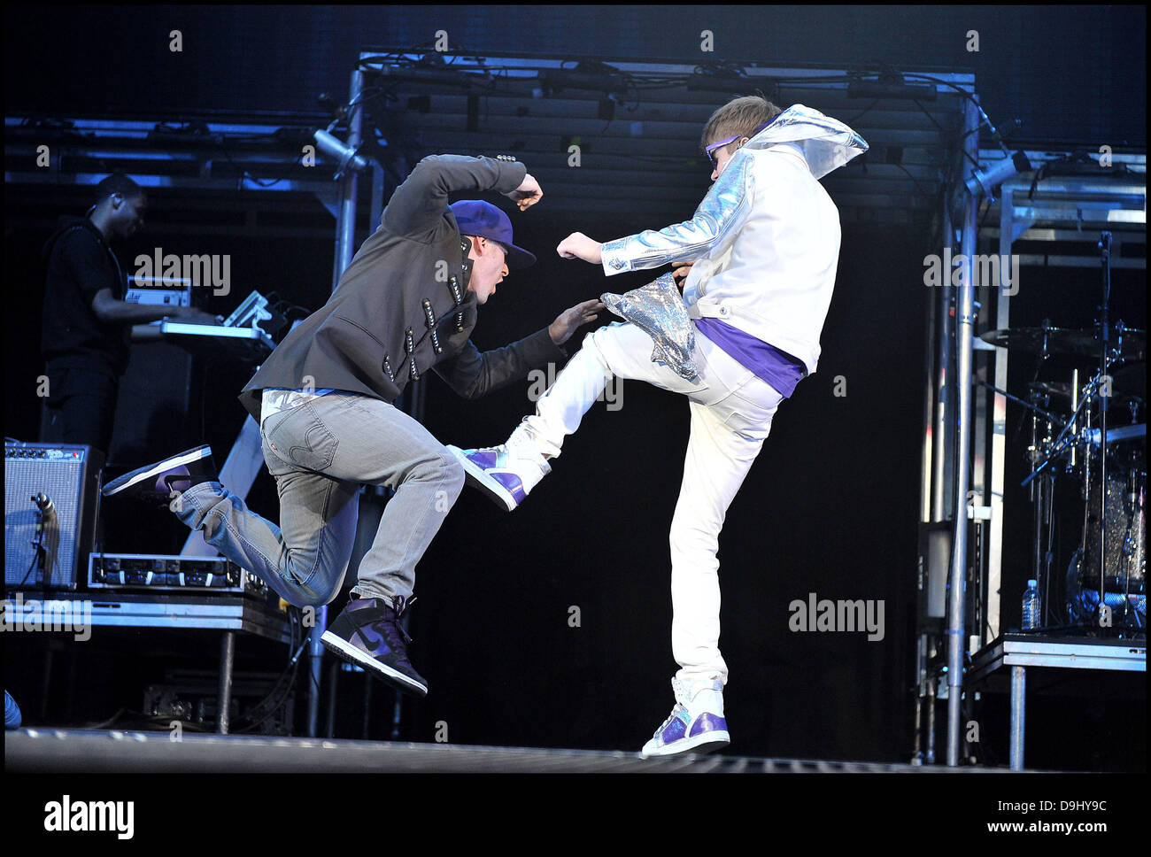 Justin Bieber performs on stage at Palais Omnisports de Bercy. Paris ...