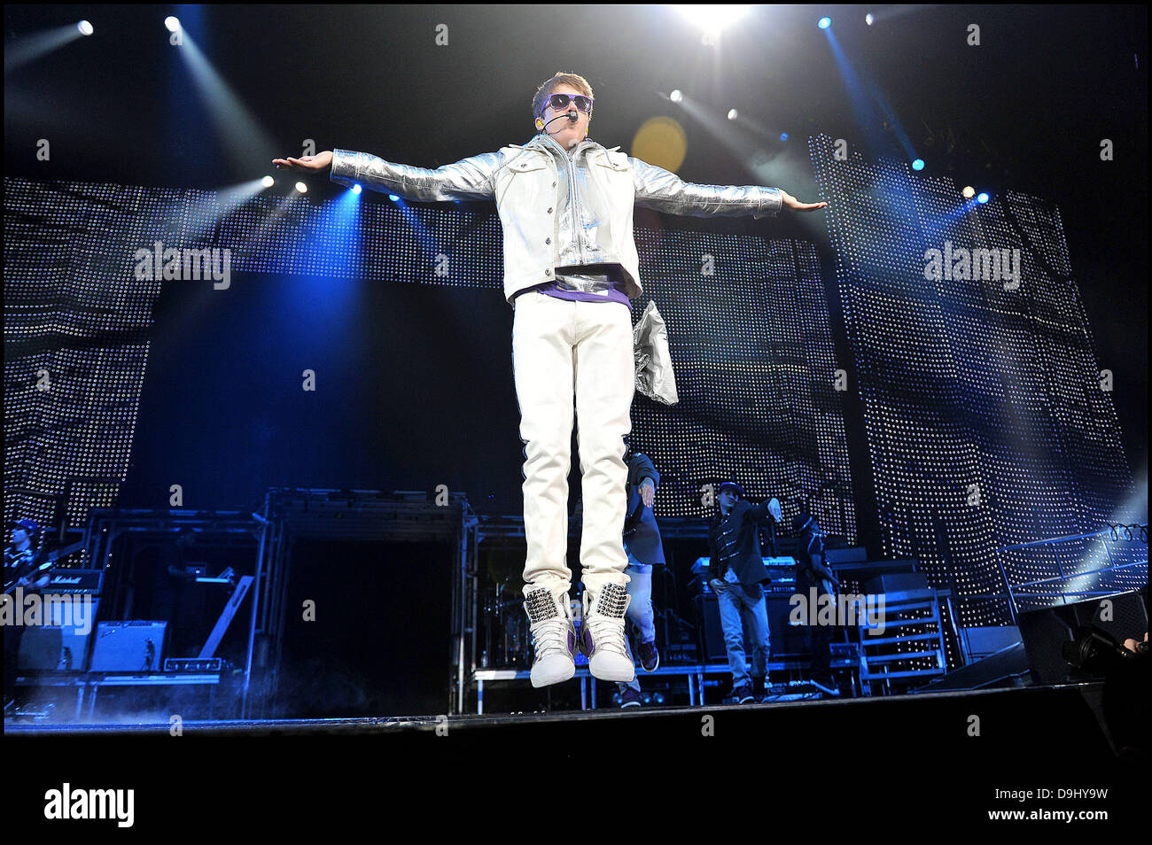 Justin Bieber performs on stage at Palais Omnisports de Bercy. Paris ...