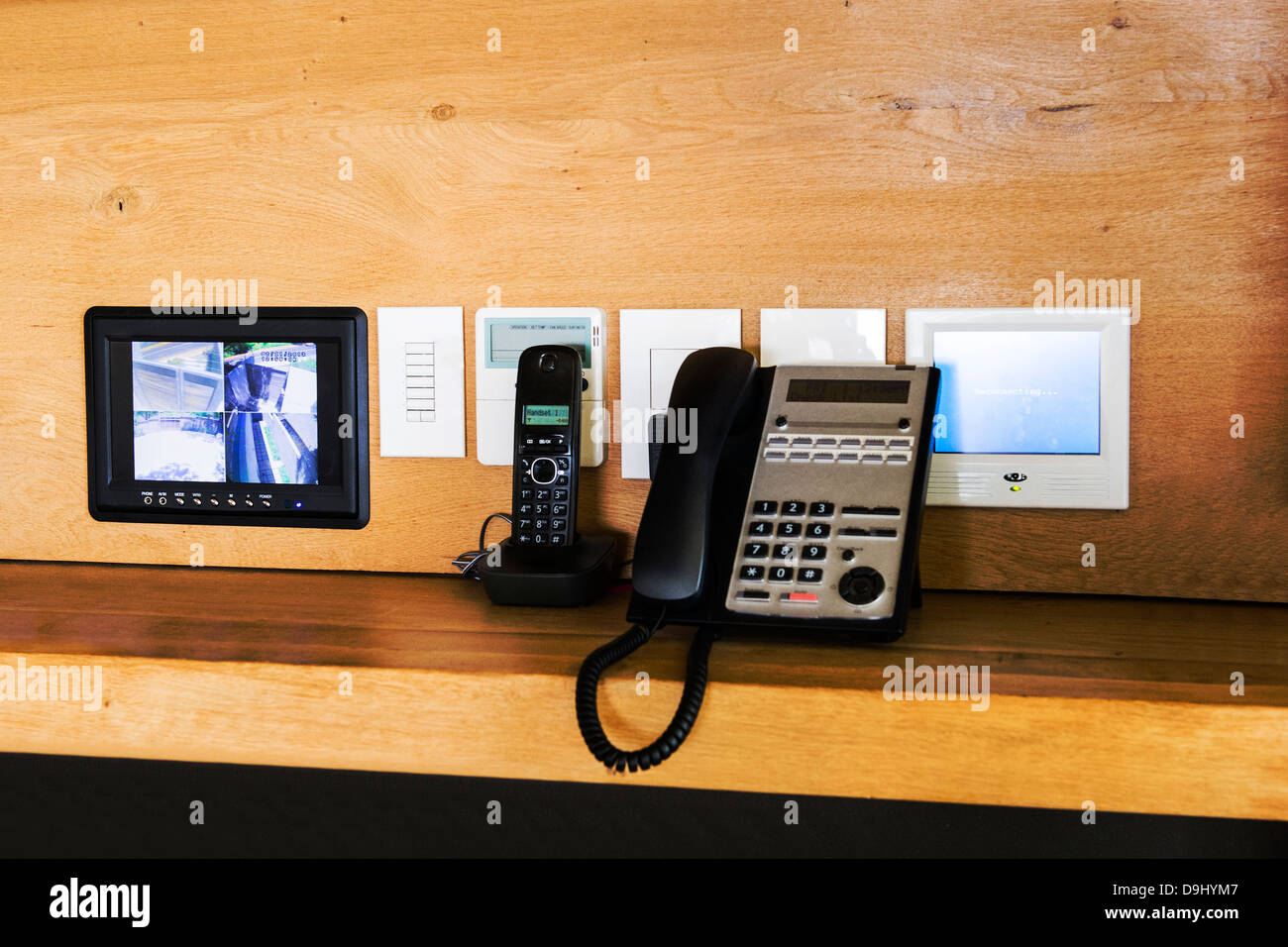Telephones in Surveillance Control Room Stock Photo - Alamy