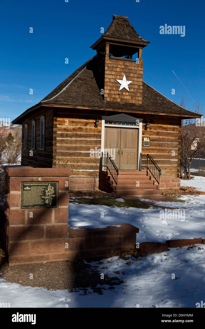Torrey Log School and Church, Torrey, Utah, United States of America ...