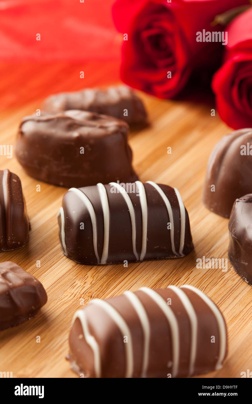 Box of Assorted Chocolates for Valentine's Day Stock Photo - Alamy