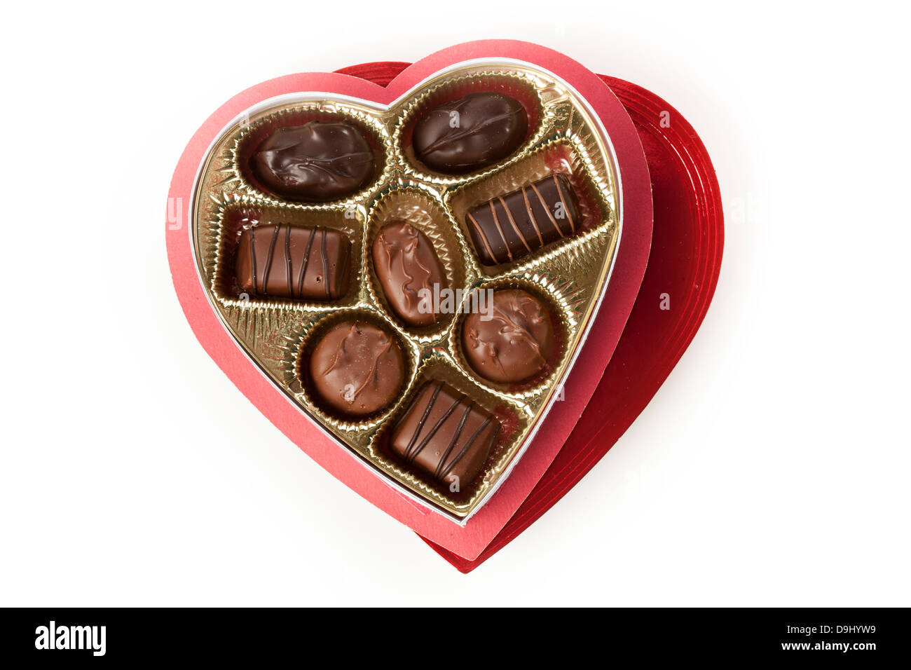 Box of Assorted Chocolates for Valentine's Day Stock Photo - Alamy
