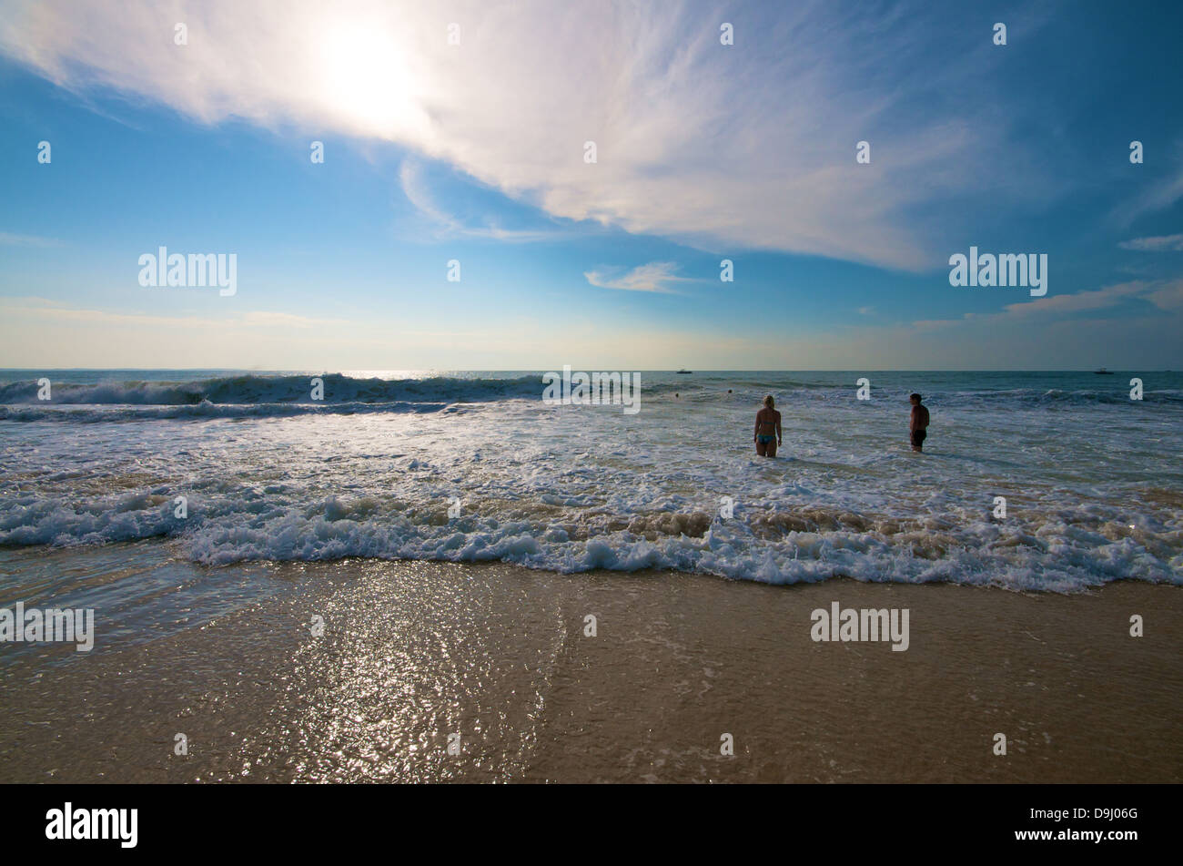 Beautiful beach in the morning Stock Photo - Alamy