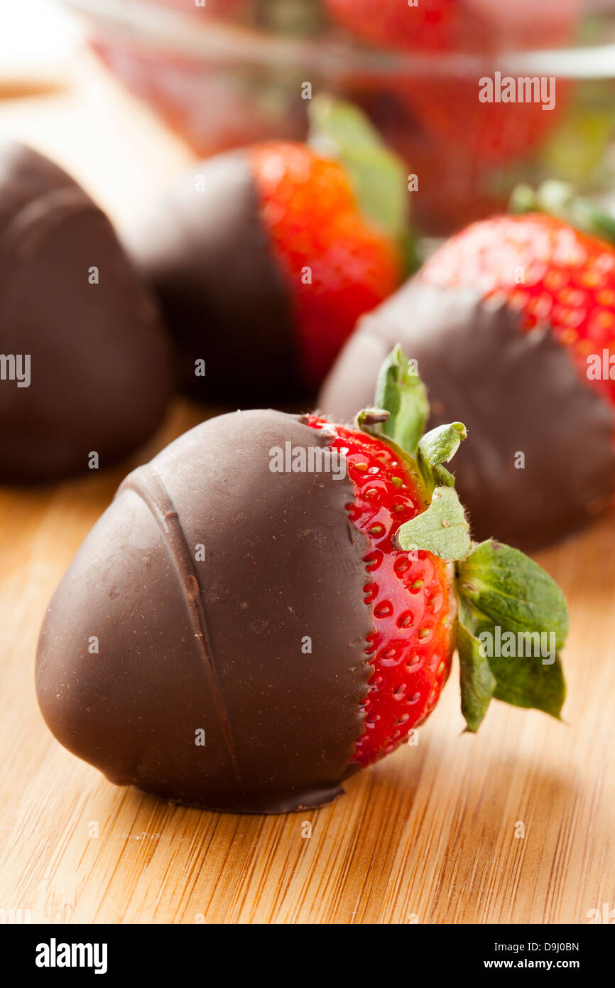 Gourmet Chocolate Covered Strawberries for Valentine's Day Stock Photo ...