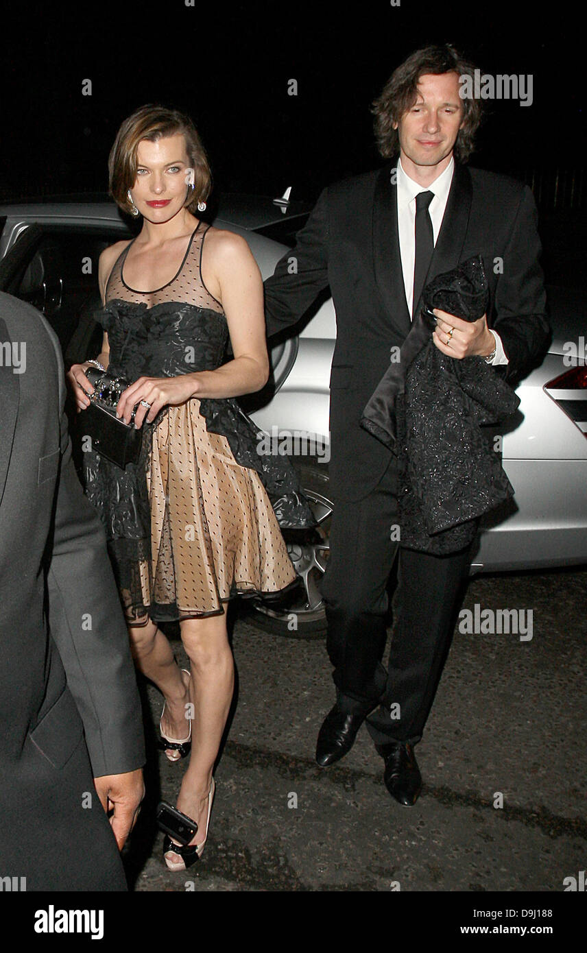 Milla Jovovich, returning to their hotel after attending the Gorby 80 ...