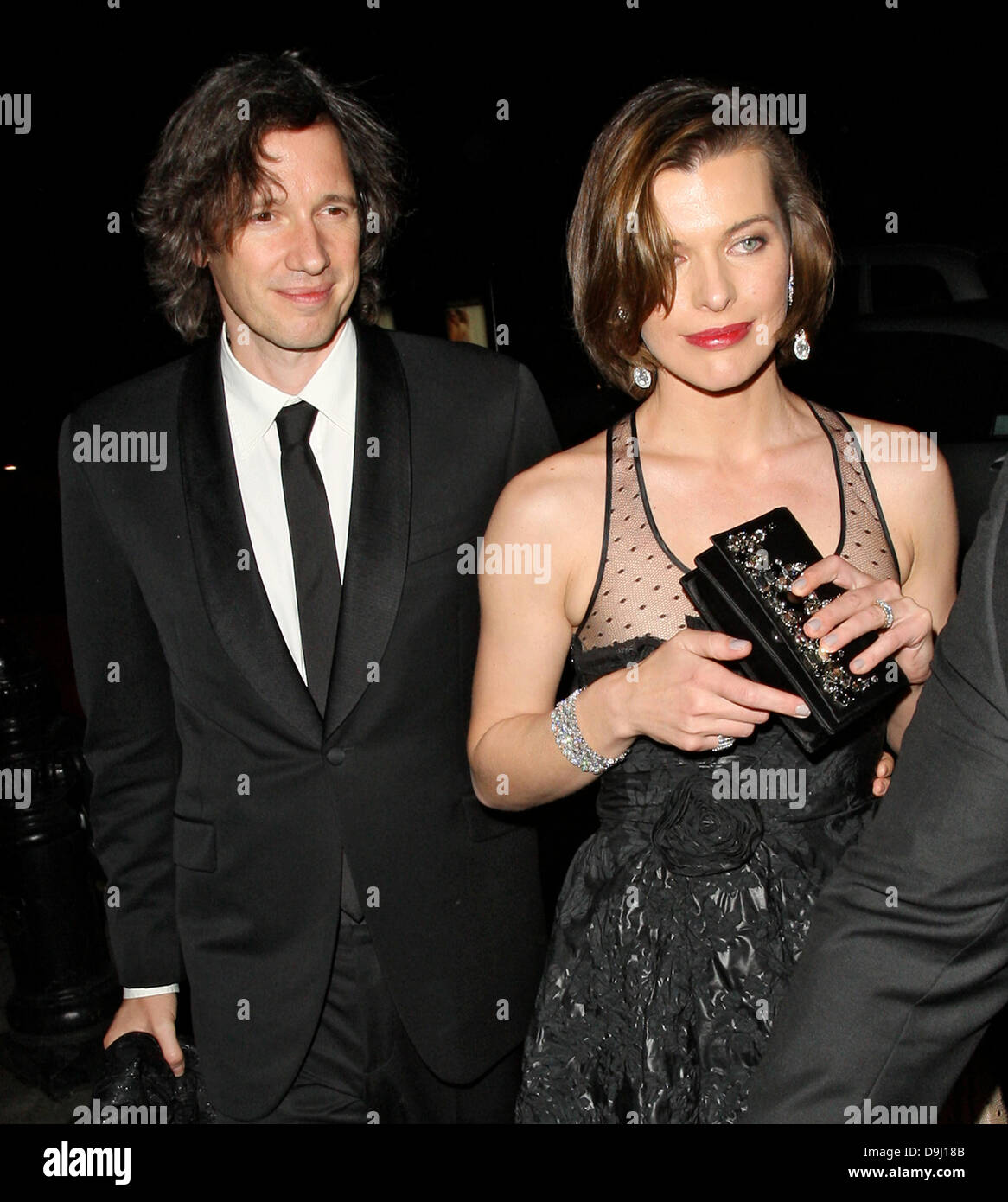 Milla Jovovich, returning to their hotel after attending the Gorby 80 ...