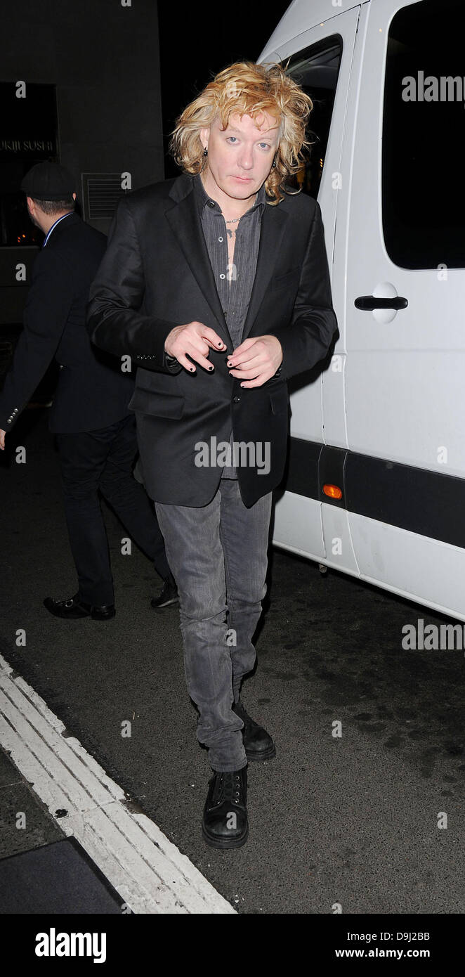 Scorpions drummer, James Kottak, arrives at his Hotel London, England ...