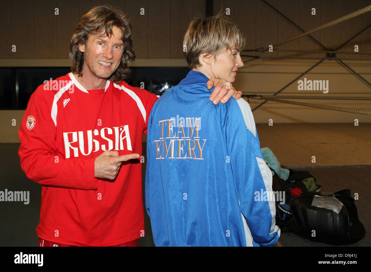 Jill Emery of USA training with her trainer Michael Kozlowski. Emery ...