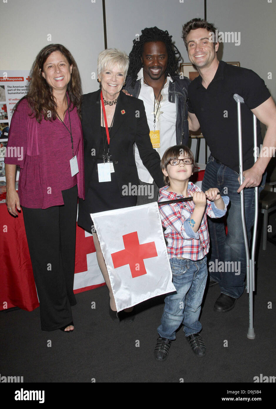 Daniel Goddard with American Red Cross Staff 2011 GBK Kids' Choice ...
