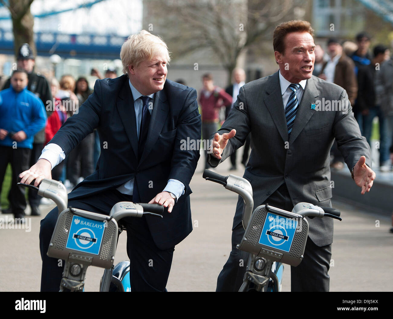 Mayor Boris Johnson and Govenor Arnold Schwarzenegger attend a ...