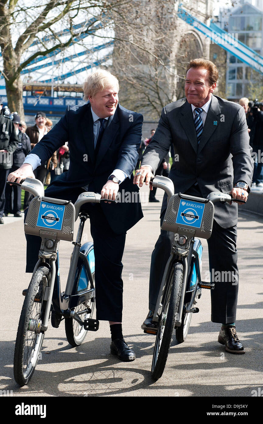 Mayor Boris Johnson and Govenor Arnold Schwarzenegger attend a ...