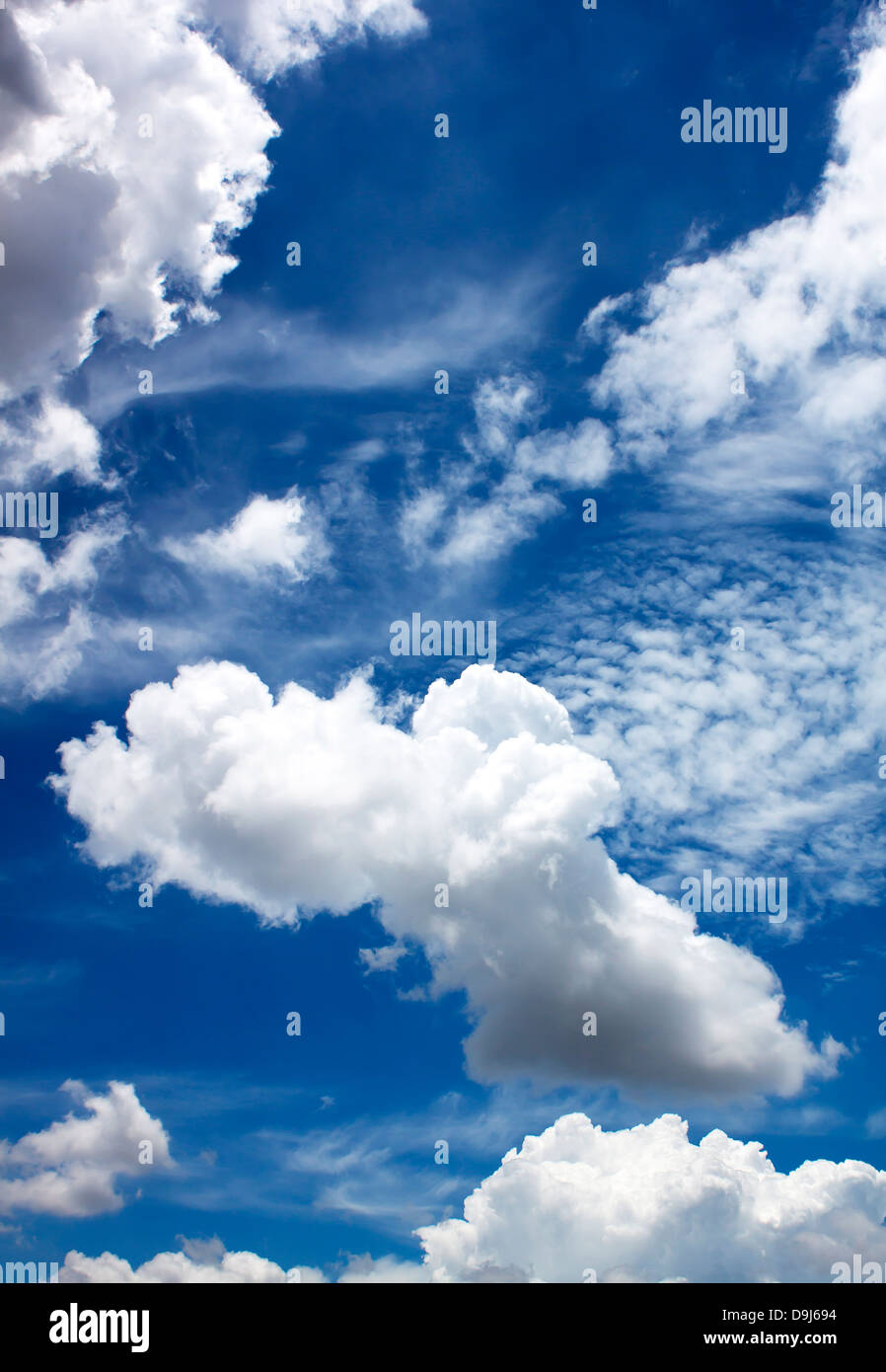 clouds and clear blue sky weather nature Stock Photo - Alamy