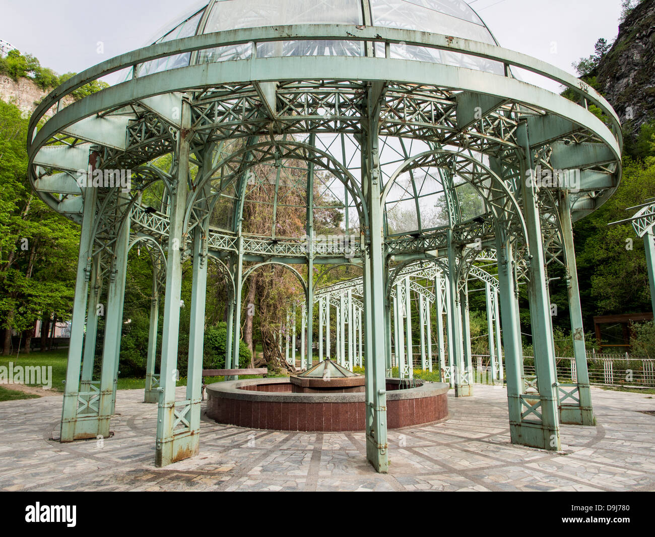 The hot water spring in the Mineral Water Park in Borjomi, Georgia ...