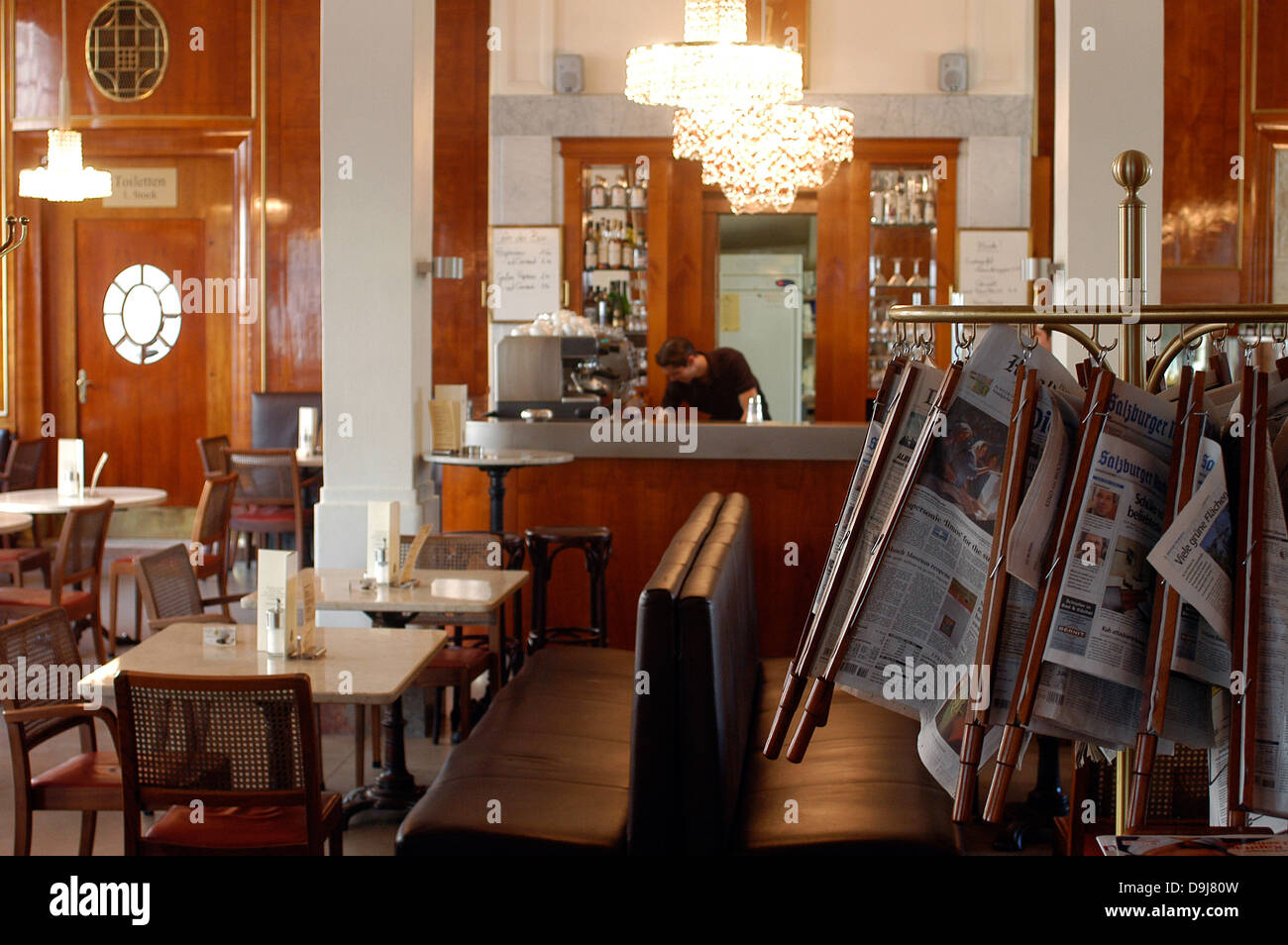 Bar, Coffee Bazaar, Man, Salzburg, Austria, Europe Stock Photo - Alamy