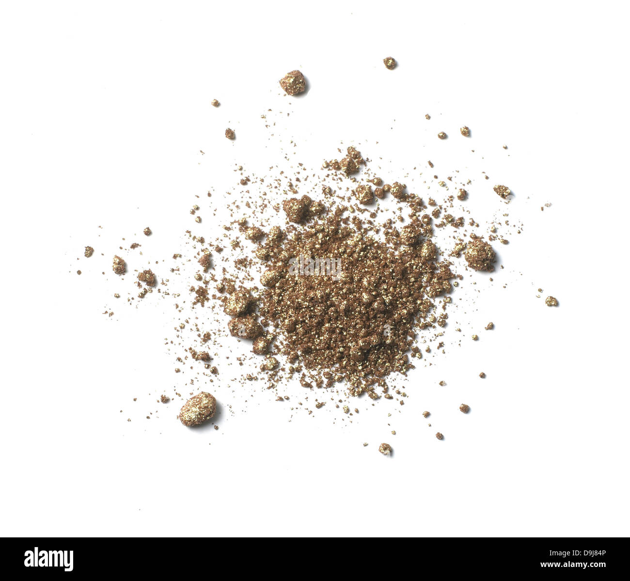 loose powder makeup scatter pile cut out onto a white background Stock ...