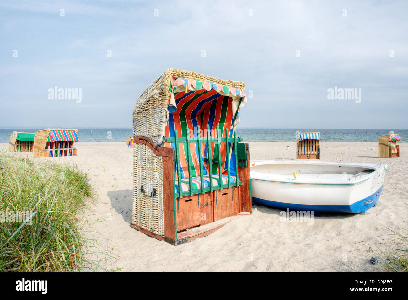 Beach baskets on the Baltic Sea Stock Photo - Alamy