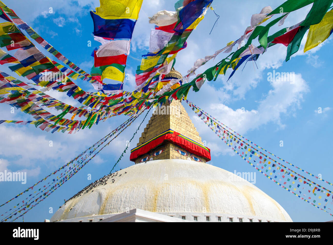 Boudhanath Stupa Eyes Flags High Resolution Stock Photography and ...