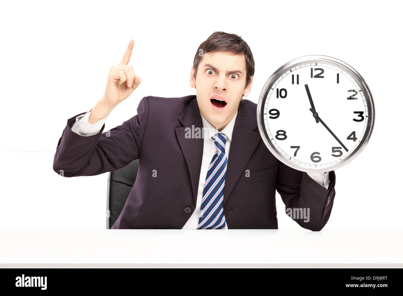Late for work angry boss hi-res stock photography and images - Alamy